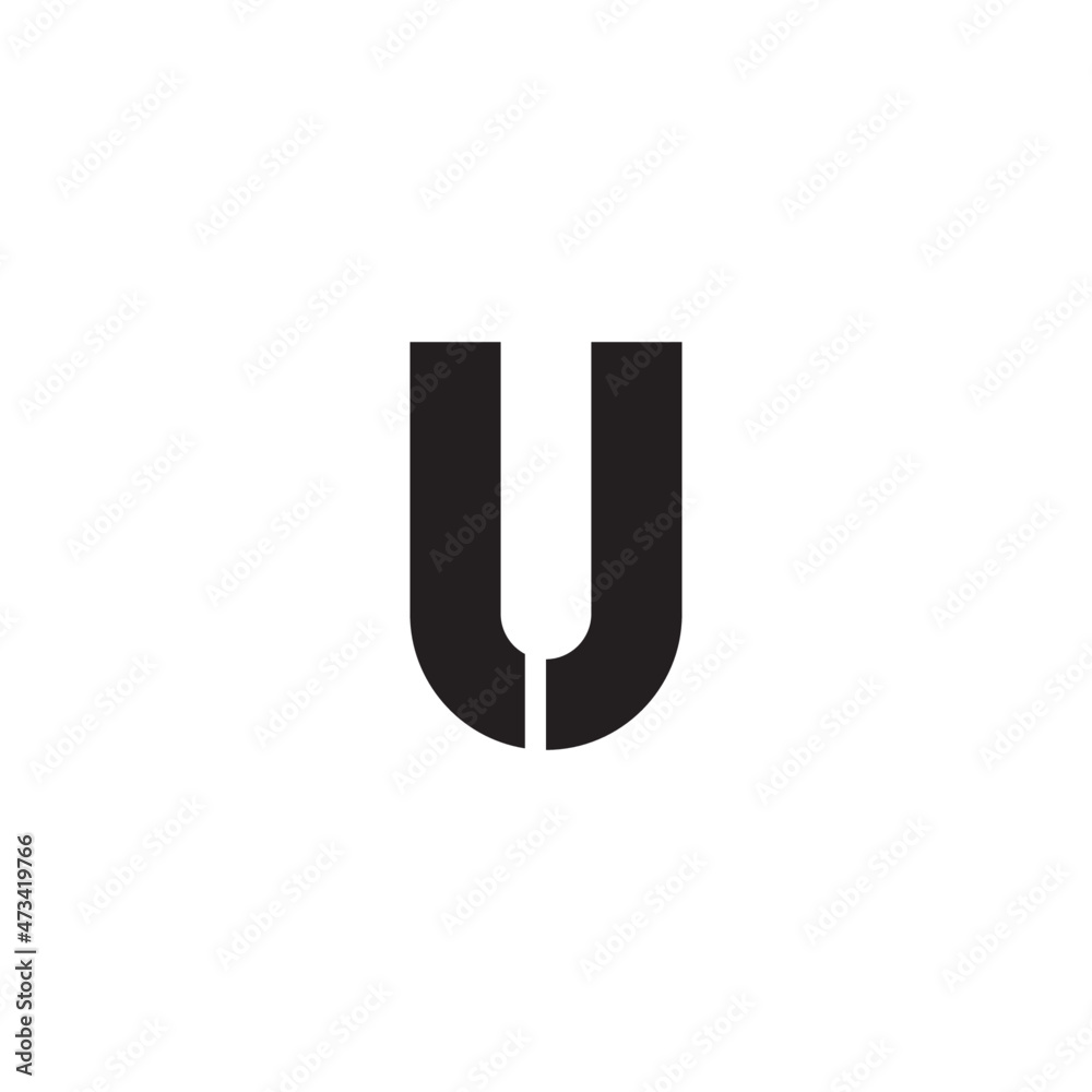 letter UJ JU U J simple symbol logo vector Stock Vector | Adobe Stock