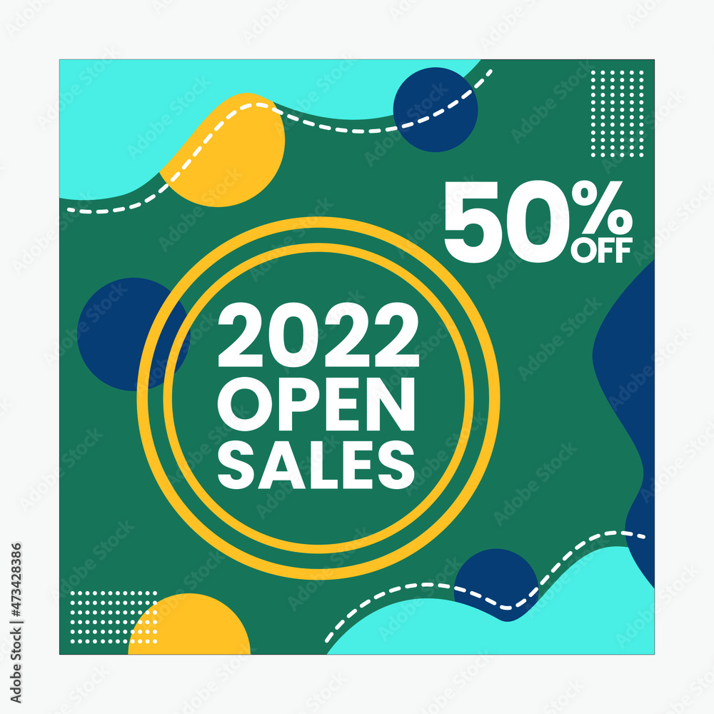 2022 open sales square web banner for social media post template design ...