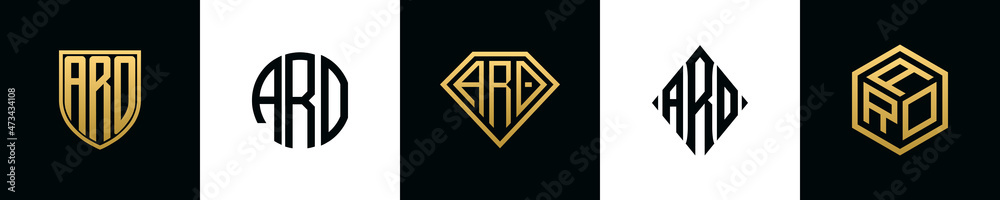 Initial letters ARO logo designs Bundle Stock Vector | Adobe Stock