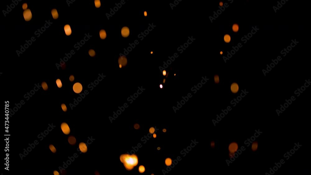 Stockvideon Fire sparks rising up, can be used for overlay for your ...