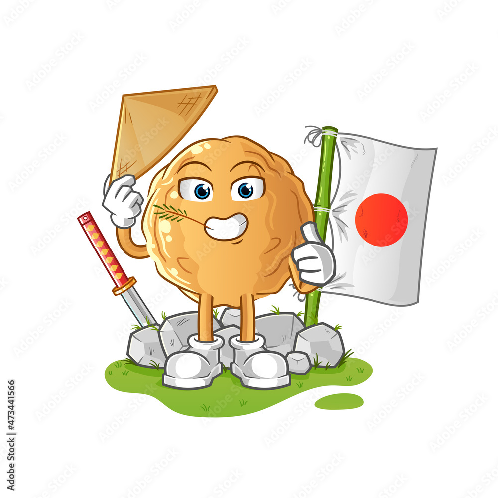 meatball japanese vector. cartoon character Stock Vector | Adobe Stock