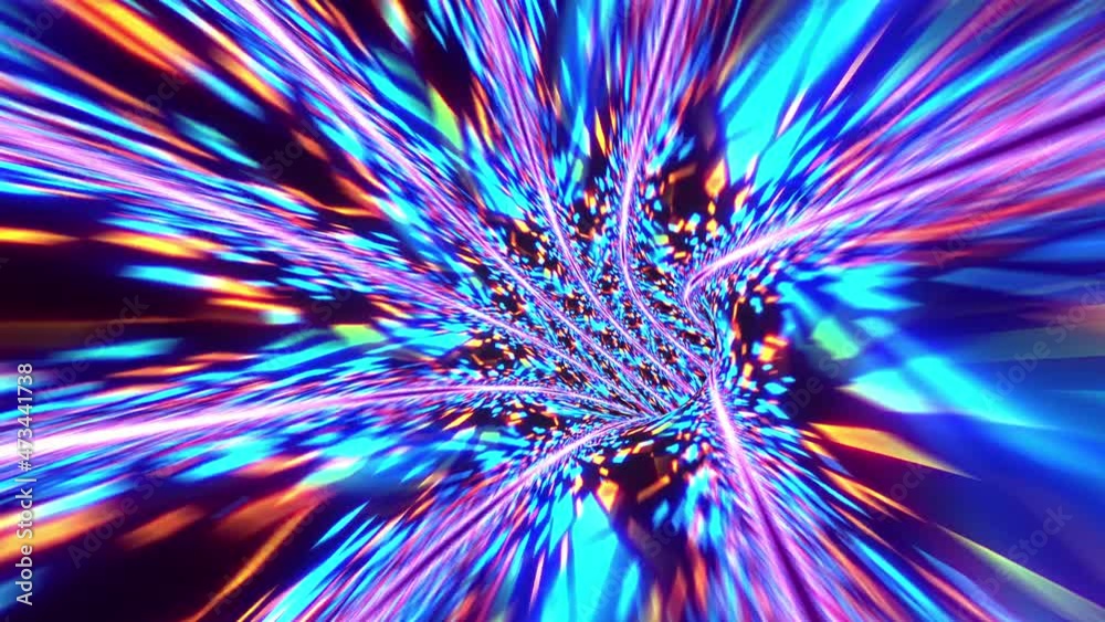 Abstract colorful glowing wire flying lines futuristic motion and ...