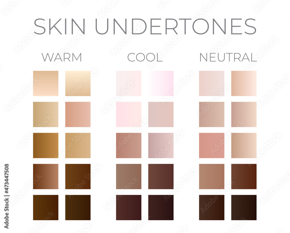 Gradient Skin Color Swatches Stock Vector | Adobe Stock