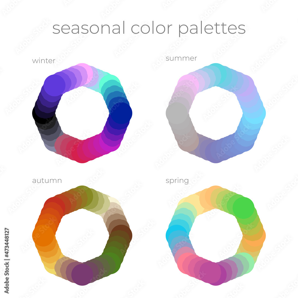 Seasonal Color Analysis Wheel Palette with Best Colors for Winter ...