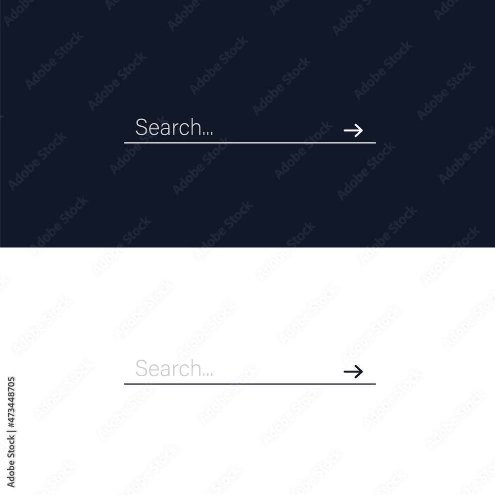 Search bar with an icon. Minimalist design. HTML template element. User ...