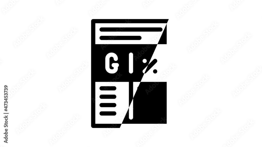 ratio in grams and percent animated line icon ratio in grams and ...