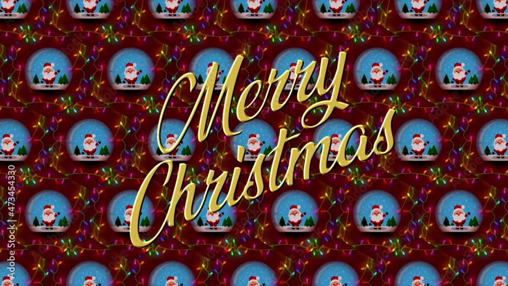 Festive Christmas animated wrapping paper background, with waving Santa ...