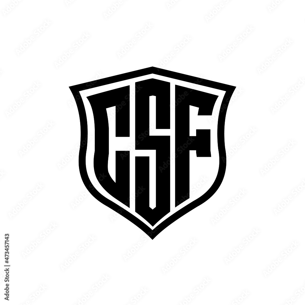 CSF letter logo design with white background in illustrator, vector ...
