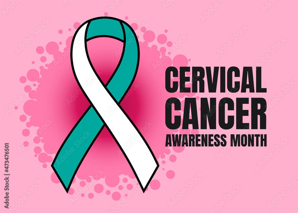 Cervical Cancer Awareness Month banner. Symbol of the fight against ...