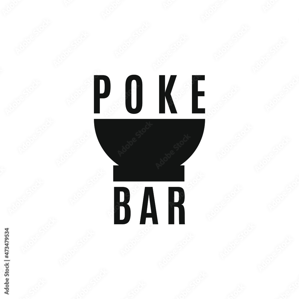 Poke Bowl Logo for Restaurant Vector Design Element. Healthy food menu ...
