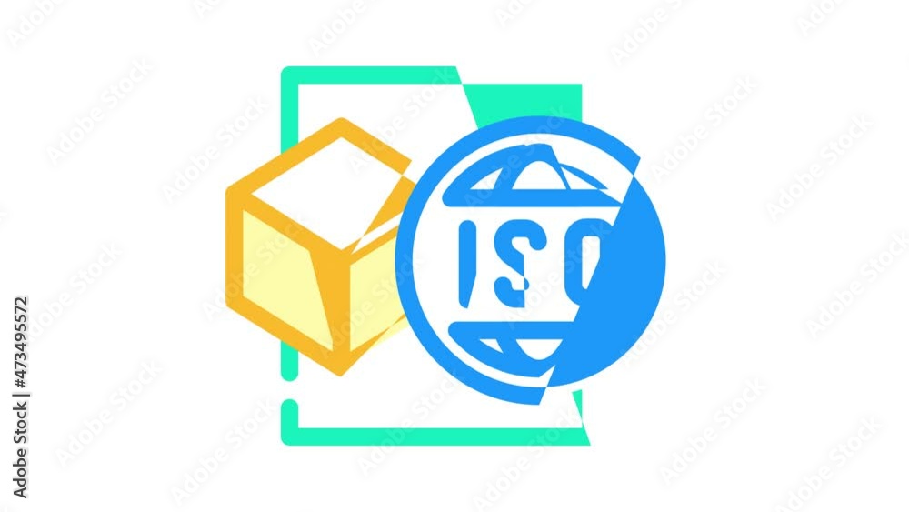 iso standard production animated color icon iso standard production ...