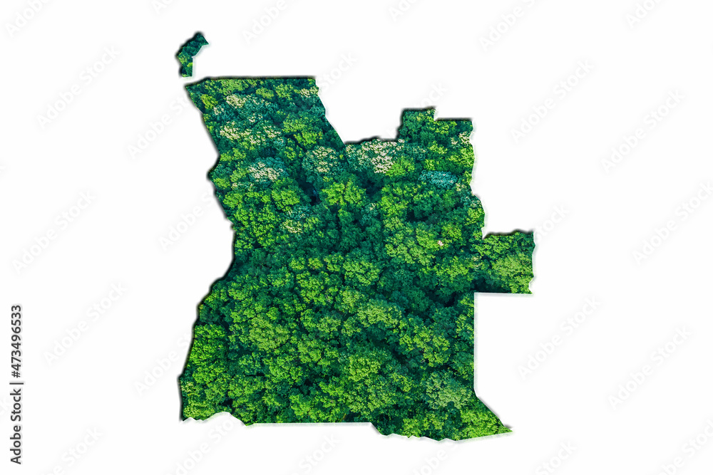 Green Forest Map of Angola Stock Photo | Adobe Stock