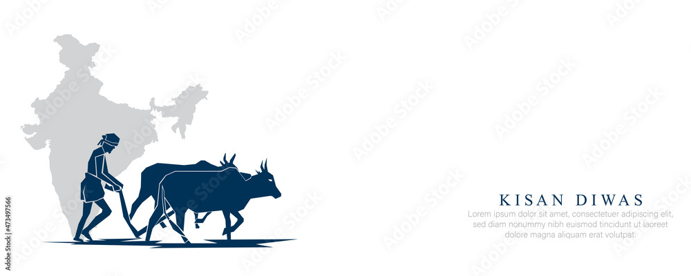 KISAN DIWAS- VECTOR ILLUSTRATION OF KISAN DIWAS Stock Vector | Adobe Stock