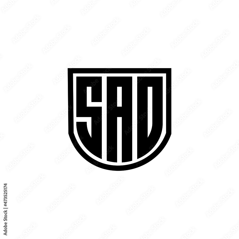 SAO letter logo design with white background in illustrator, vector ...