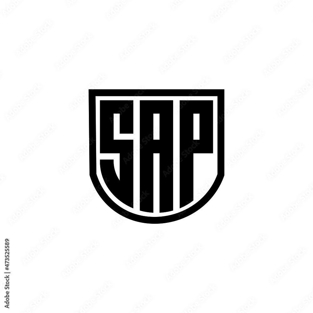 Vecteur Stock SAP letter logo design with white background in ...