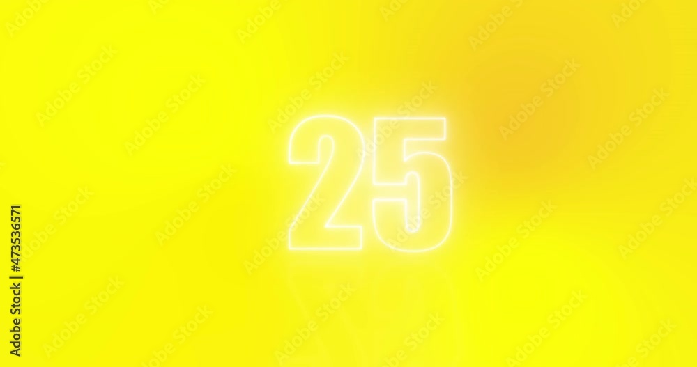 Vídeo do Stock: Countdown of 30 Minute with glowing flickering numbers ...