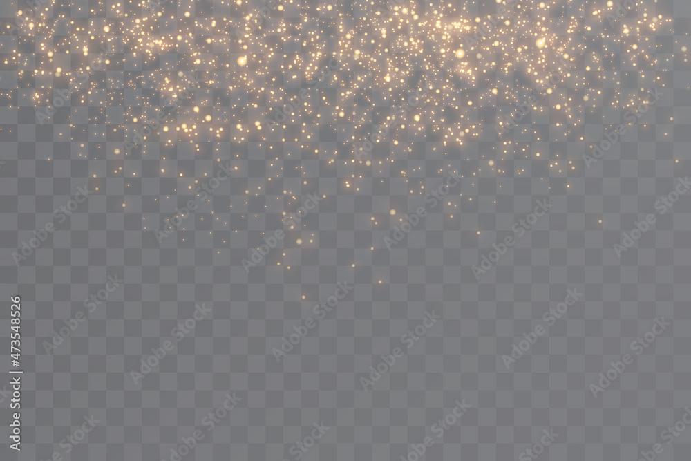 Light effect. Background of sparkling particles. Glittering elements on ...