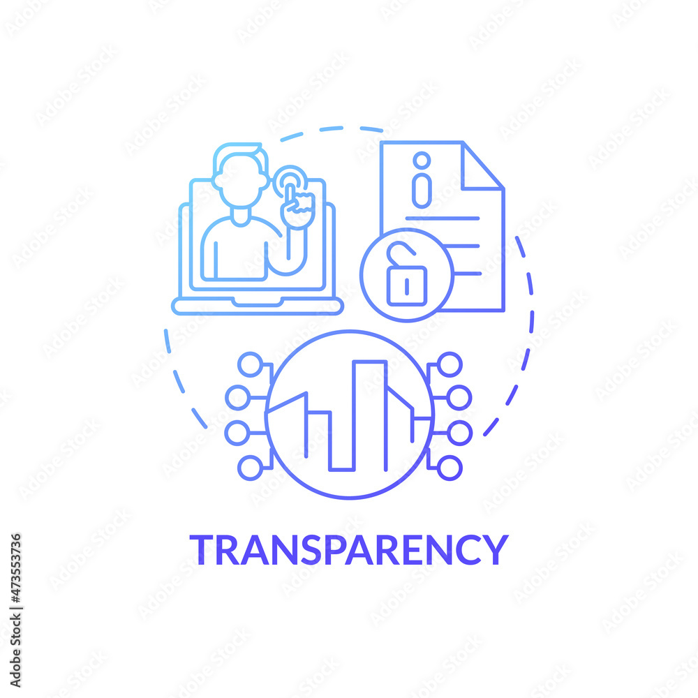 Transparency blue gradient concept icon. City infrastructure management ...