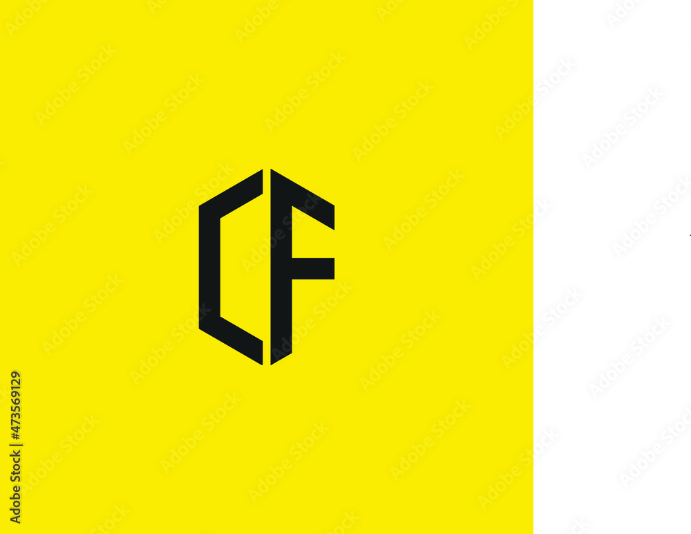 CF letter logo vector template Creative modern shape colorful monogram ...