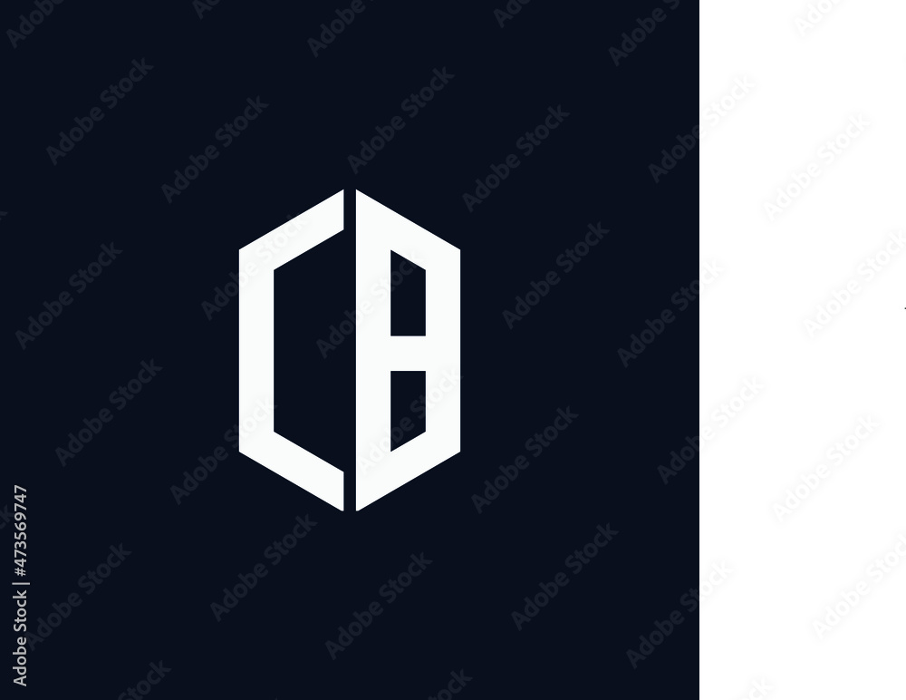 CB letter logo vector template Creative modern shape colorful monogram ...
