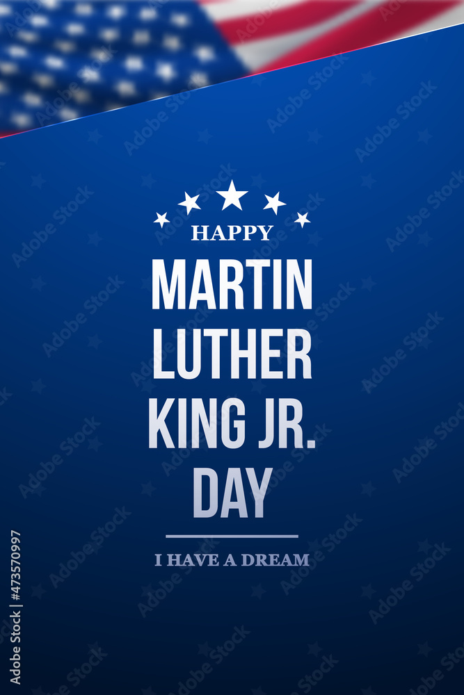Martin Luther King Jr. Day banner. Design with inspirational Martin ...