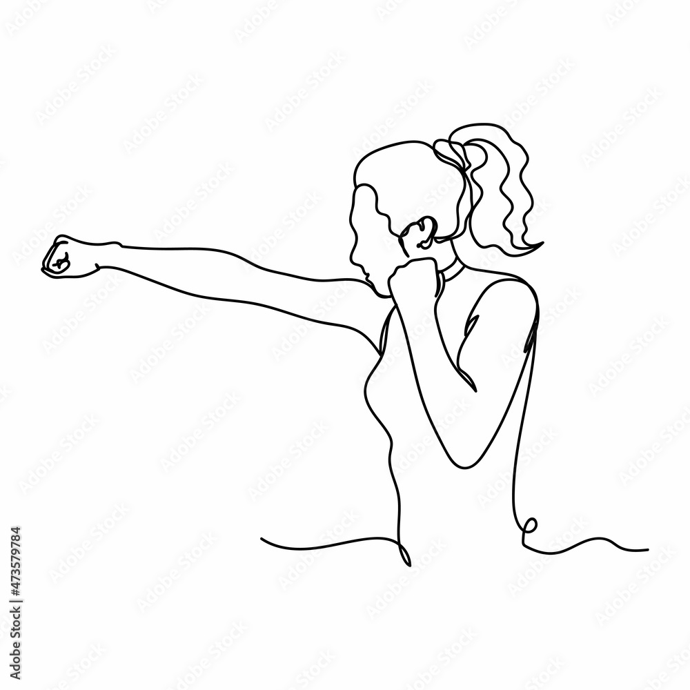 Vector abstract continuous one single simple line drawing icon of ...