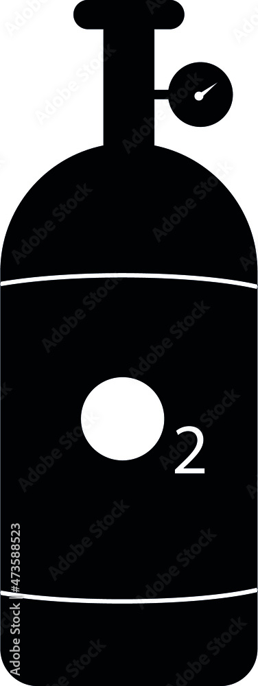 Poster Oxygen Cylinder icon, Gas cylinder tank for all inert and mixed ...
