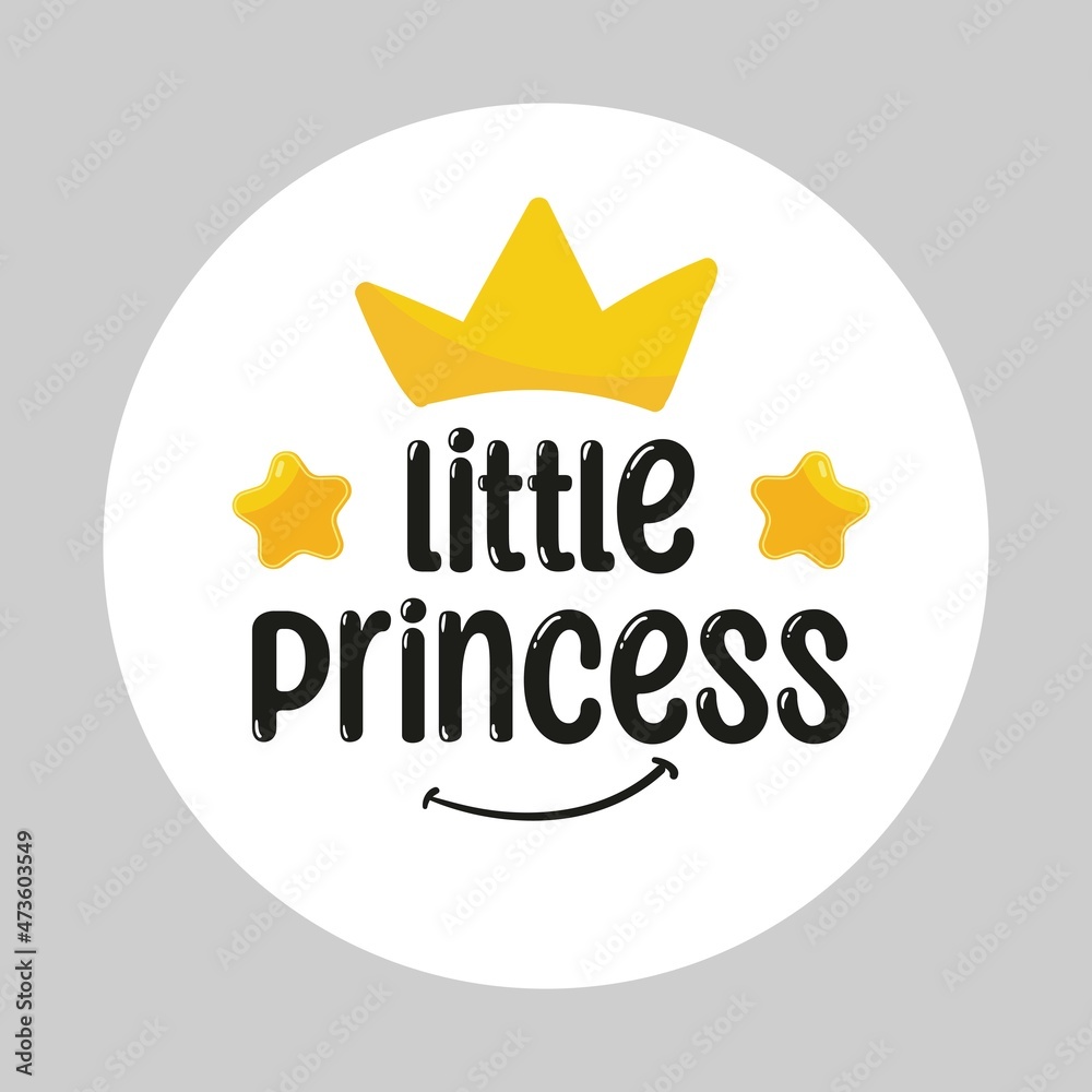 little princess logo / cute character icon Stock Vector | Adobe Stock