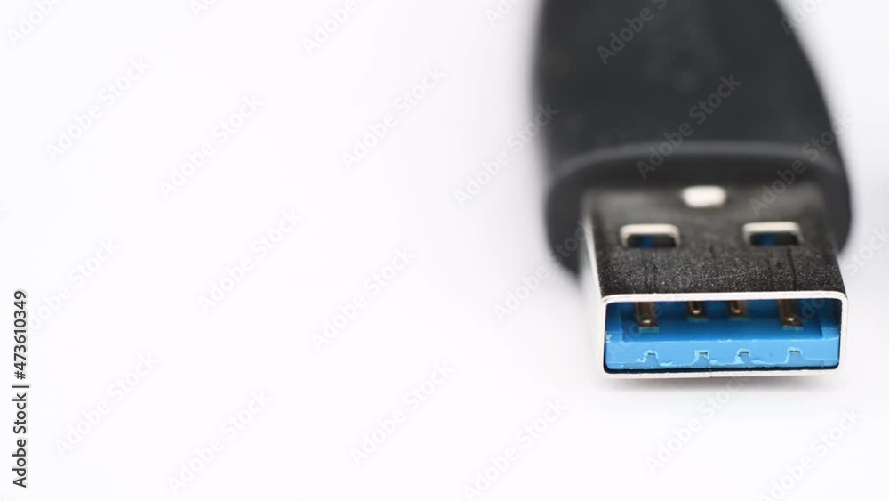 Close up comparison of USB type A type B type C mini micro USB ...