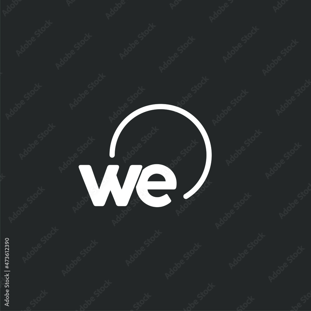 WE initial logo with rounded circle Stock Vector | Adobe Stock