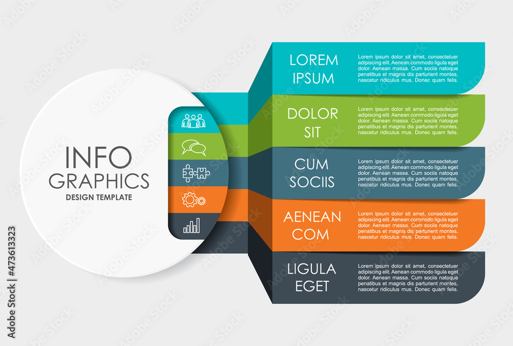 Infographic design template with place for your data. Vector ...
