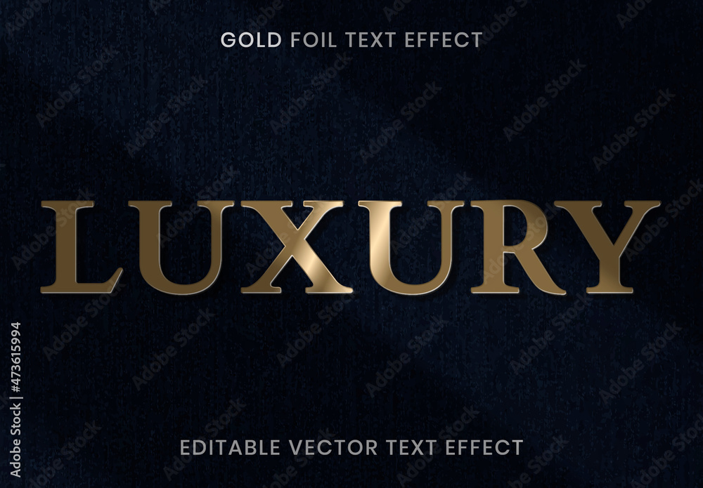 Gold Foil Texture Text Effect Stock Template | Adobe Stock