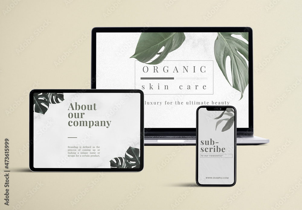 Multi Device Screen Mockup Stock Template | Adobe Stock