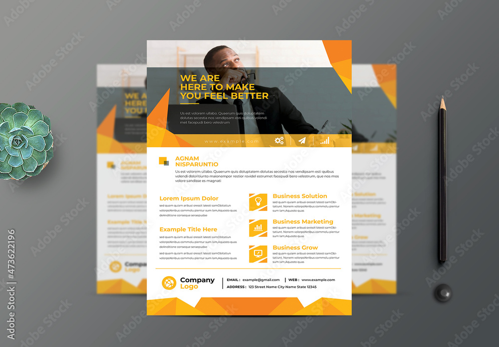 Modelo de Simple Flyer Layout do Stock | Adobe Stock