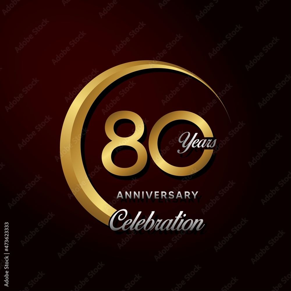 80th anniversary logo. Golden anniversary celebration logo design for ...