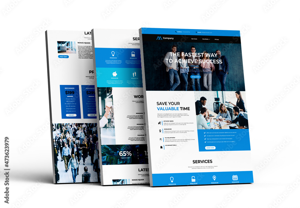 E-Newsletter Layout Stock Template | Adobe Stock