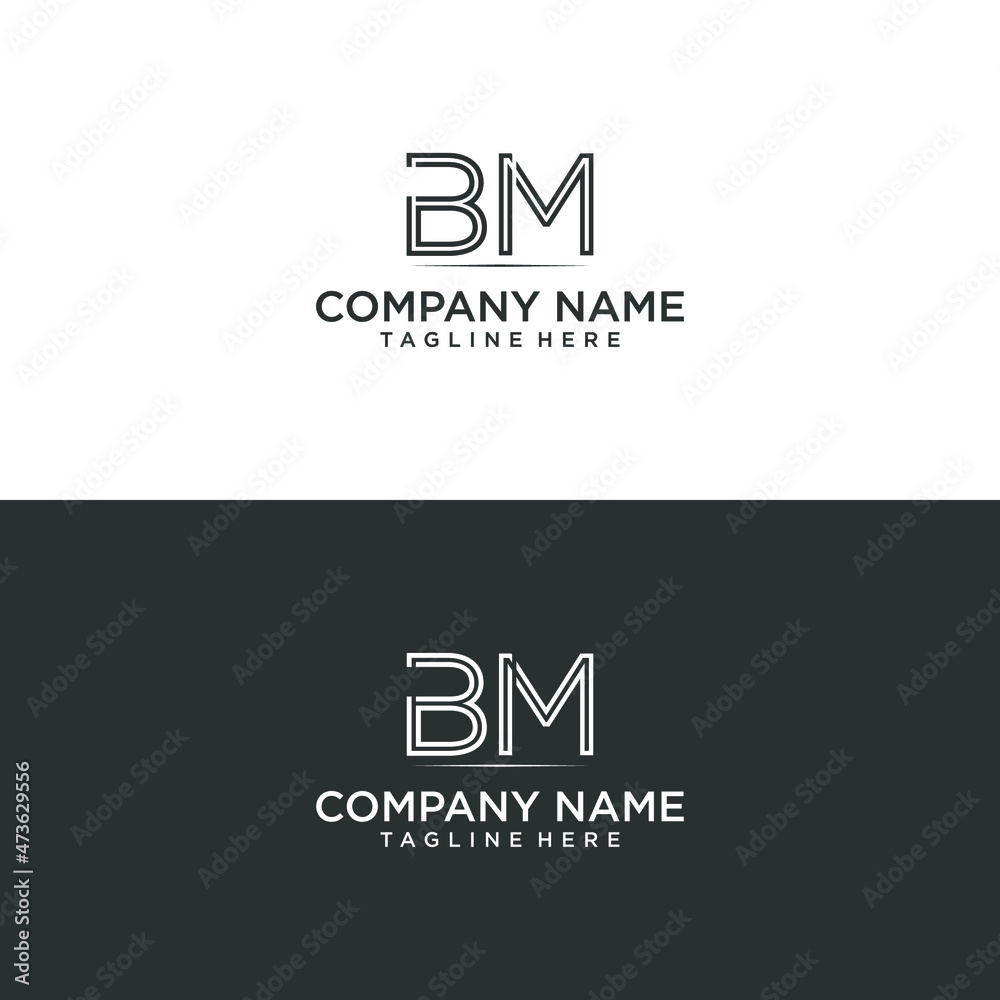 logo BM initial design Stock Vector | Adobe Stock