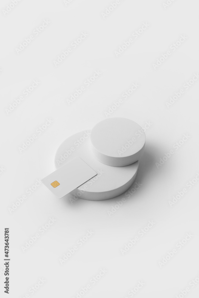 Blank white credit card Stock Photo | Adobe Stock