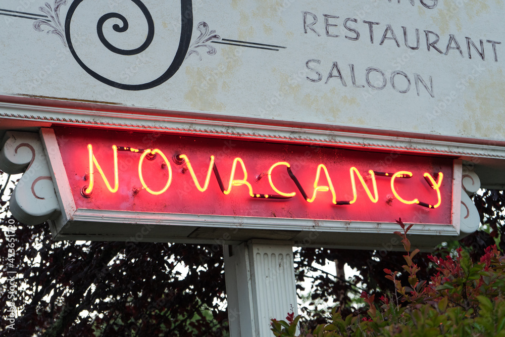 No vacancy motel sign Stock Photo | Adobe Stock