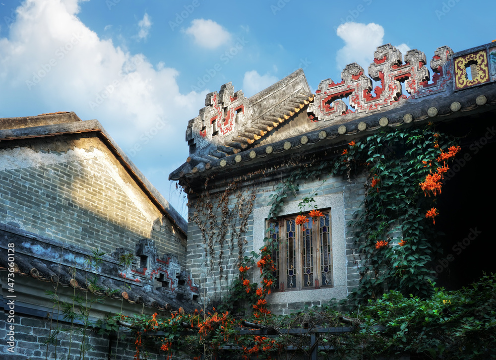 Guangzhou city, Guangdong, China. Shawan Ancient Town of Panyu, the place with 800 years of ...