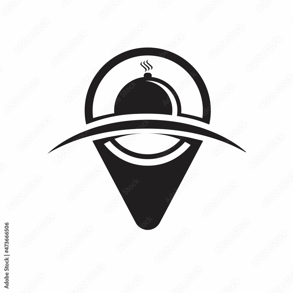 Food point logo designs concept vector, restaurant logo designs ...