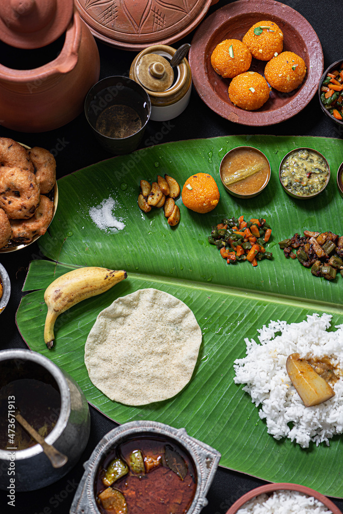 Authentic South Indian full meals Stock Photo | Adobe Stock