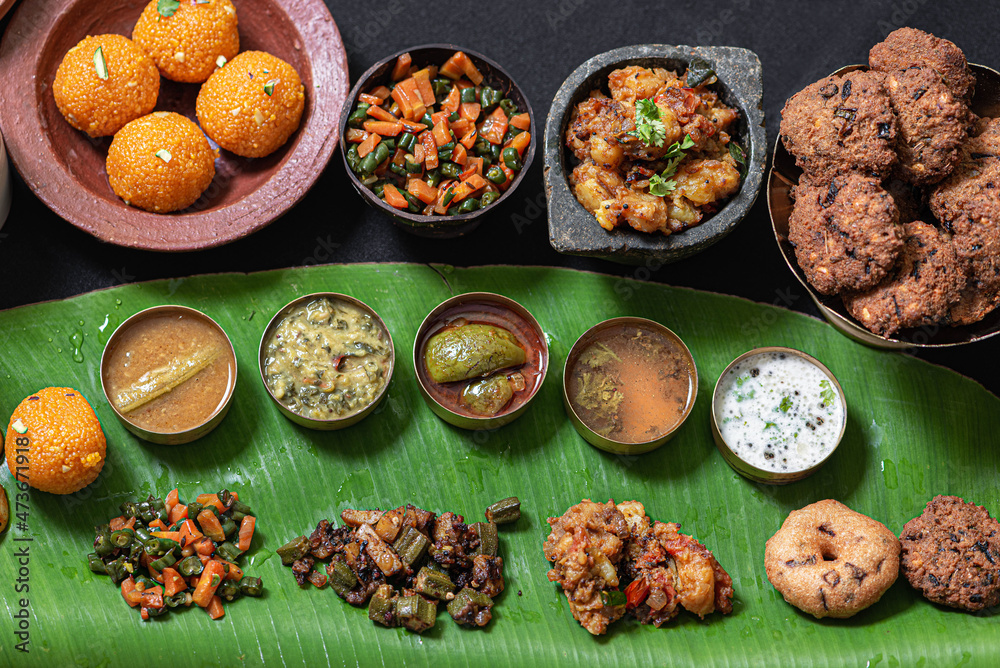 Authentic South Indian full meals Stock Photo | Adobe Stock