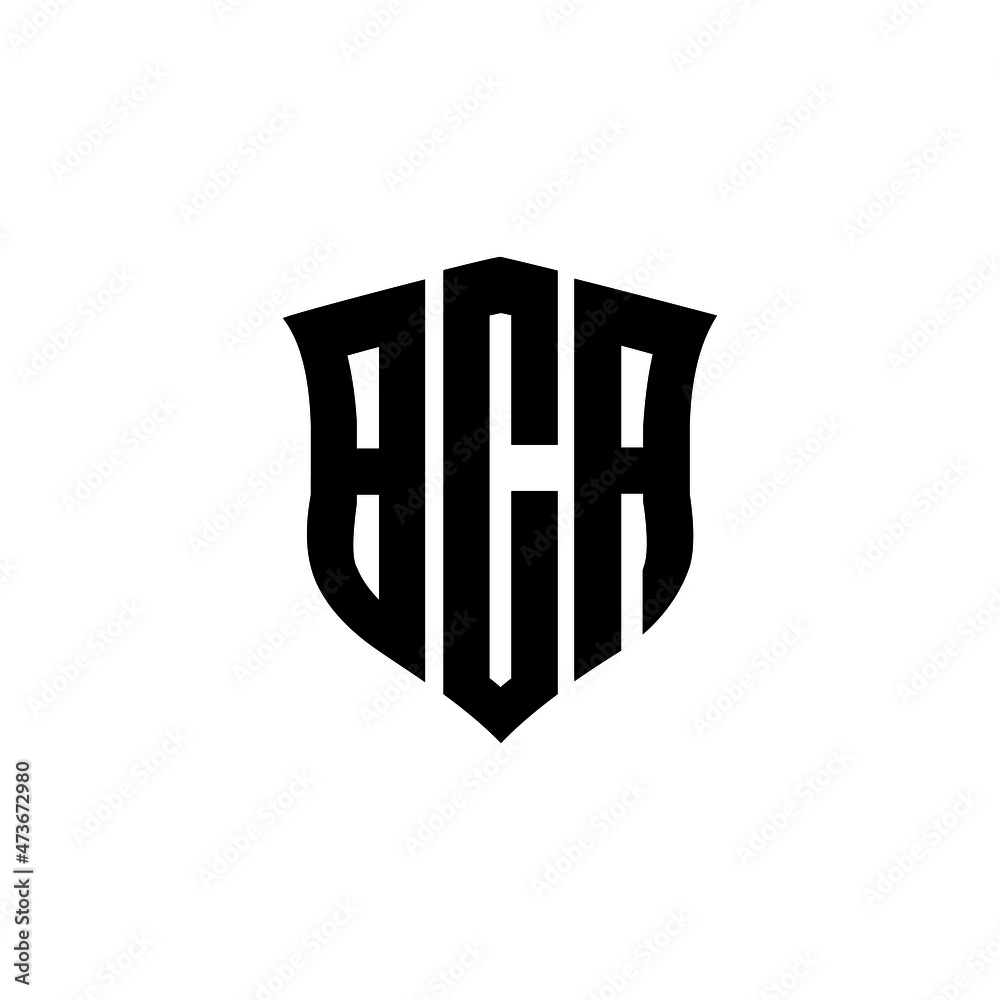 BCA letter logo design with white background in illustrator, vector ...