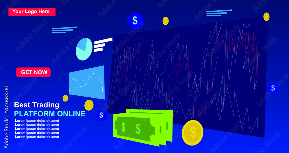 App for trading cryptocurrency on the phone. Template trading platform ...