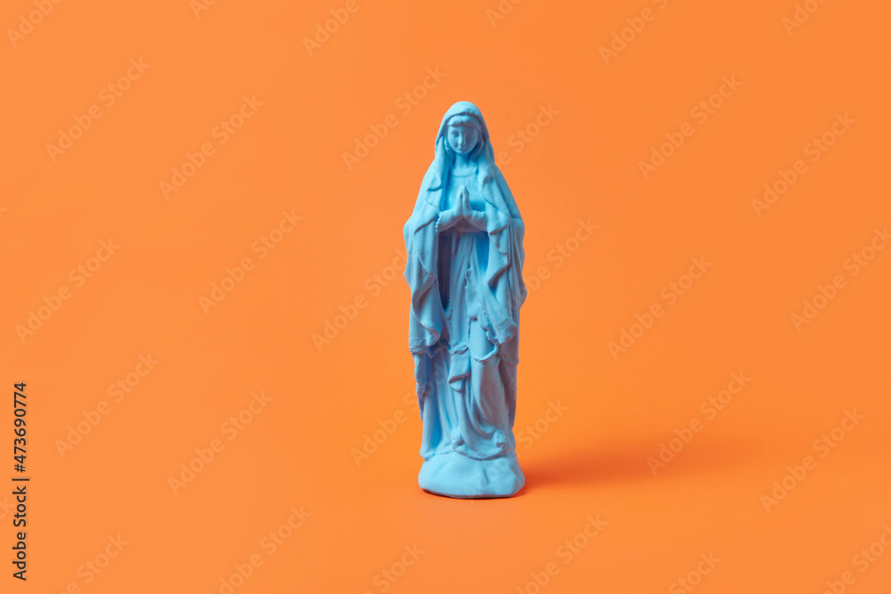 Beautiful blue Virgin Mary statue Stock Photo | Adobe Stock