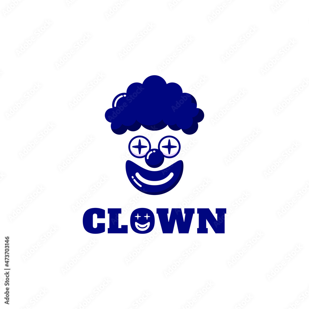 Clown logo vector illustration Stock Vector | Adobe Stock