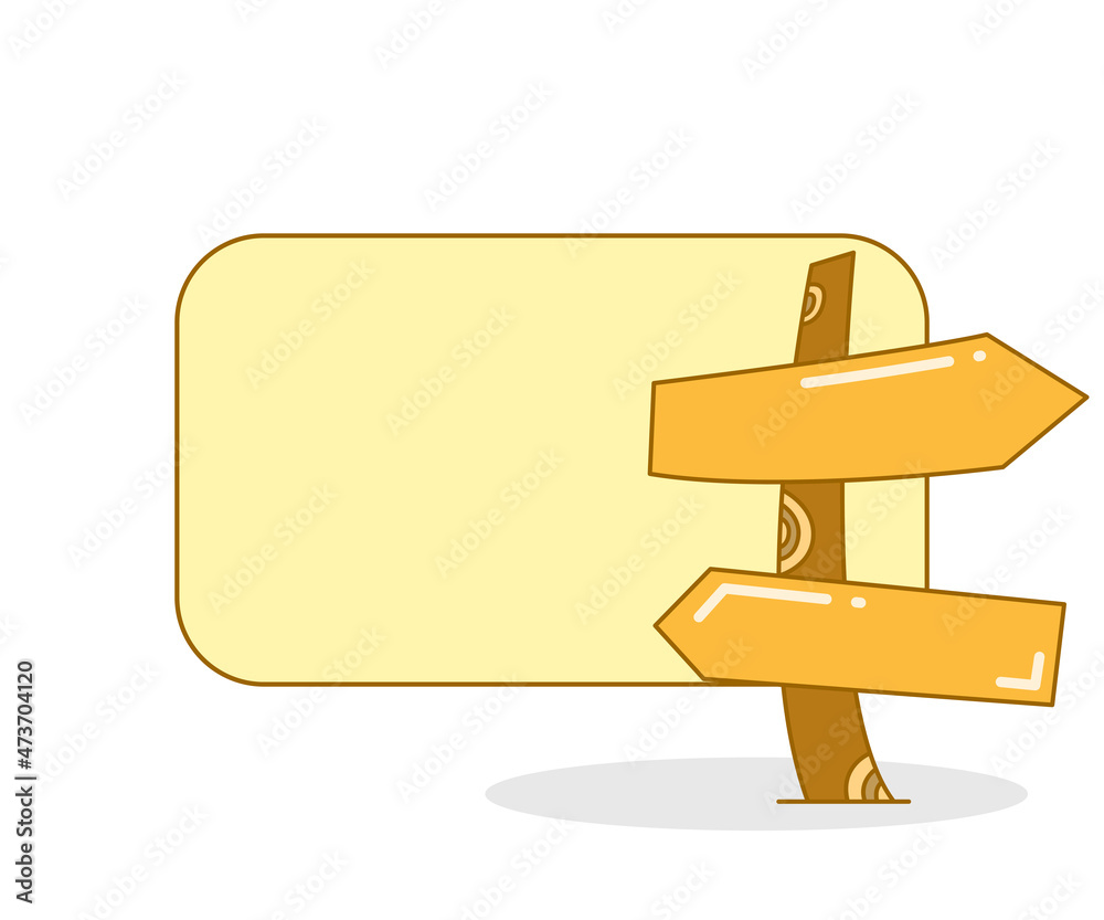 blank board with street signpost vector illustration Stock Vector ...