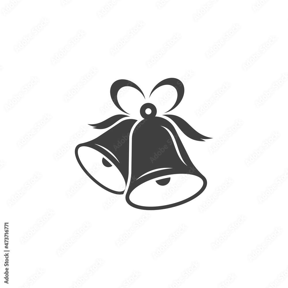 Christmas bell icon Stock Vector | Adobe Stock