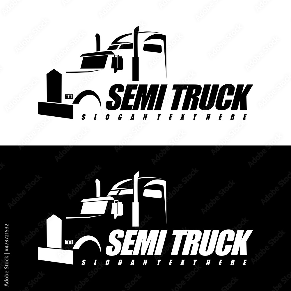 semi truck logo design vector Stock Vector | Adobe Stock
